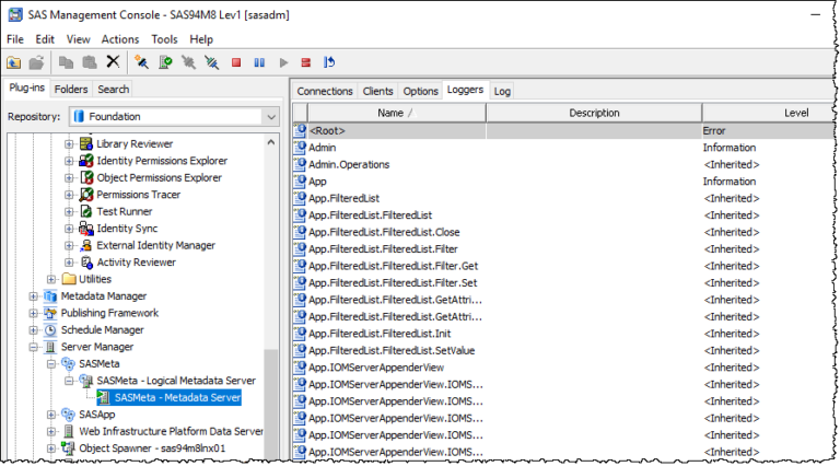 Finding Interesting SAS 9 Loggers – platformadmin.com